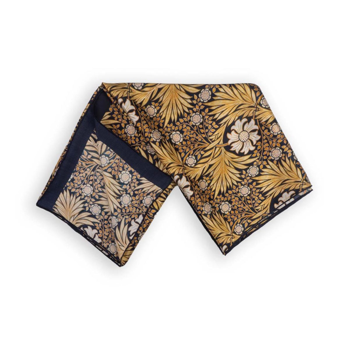 Gold and Black Silk Scarf Aurum • Hamzah